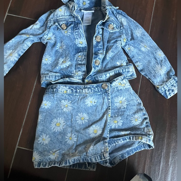 Little Lass | Jackets & Coats | Little Lass Blue Denim Jacket And Skirt ...